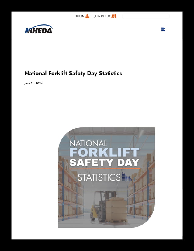 2024 National Forklift Safety Day Statistics | PDF