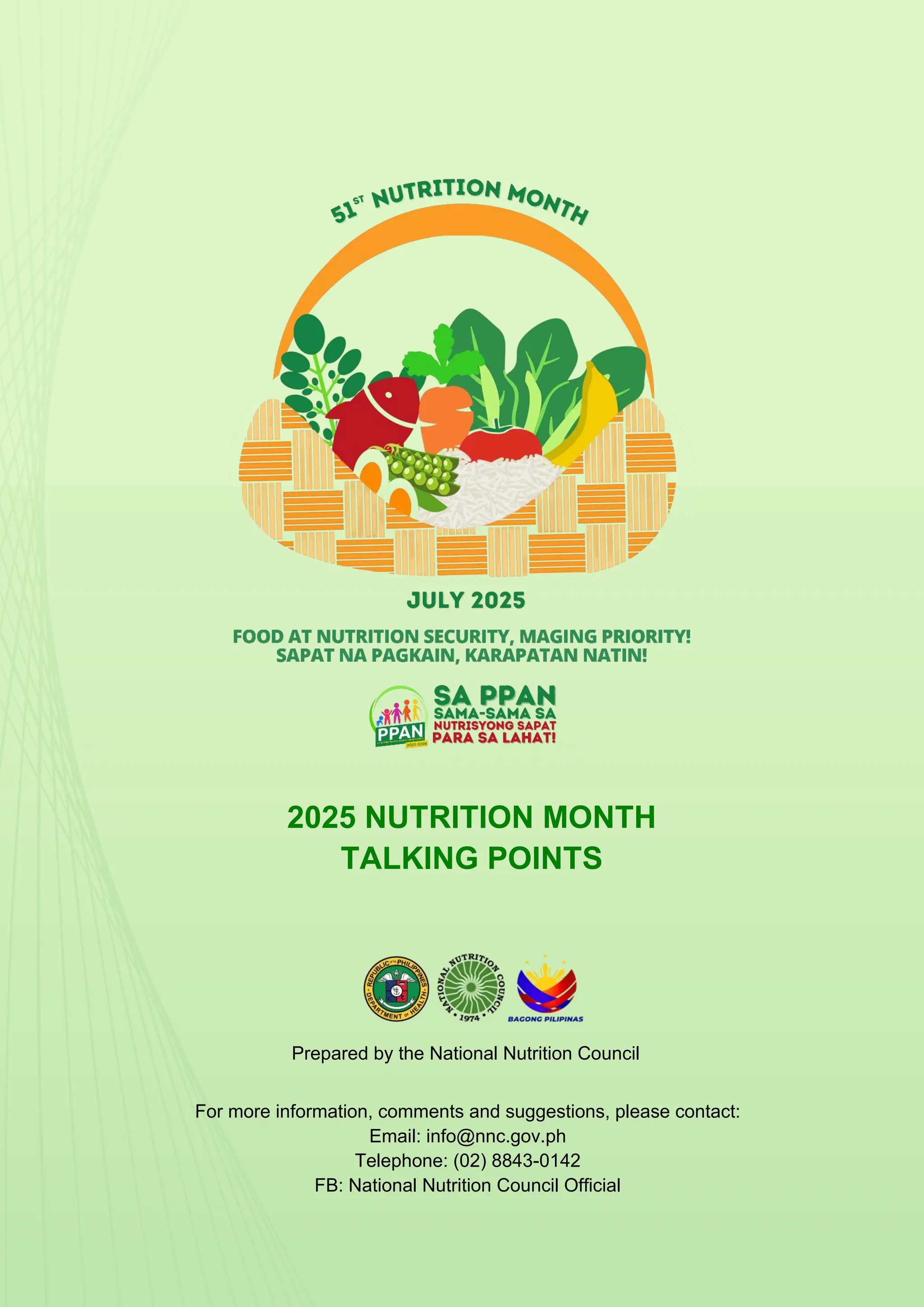 The 2025 Nutrition Month Talking Points. | PDF
