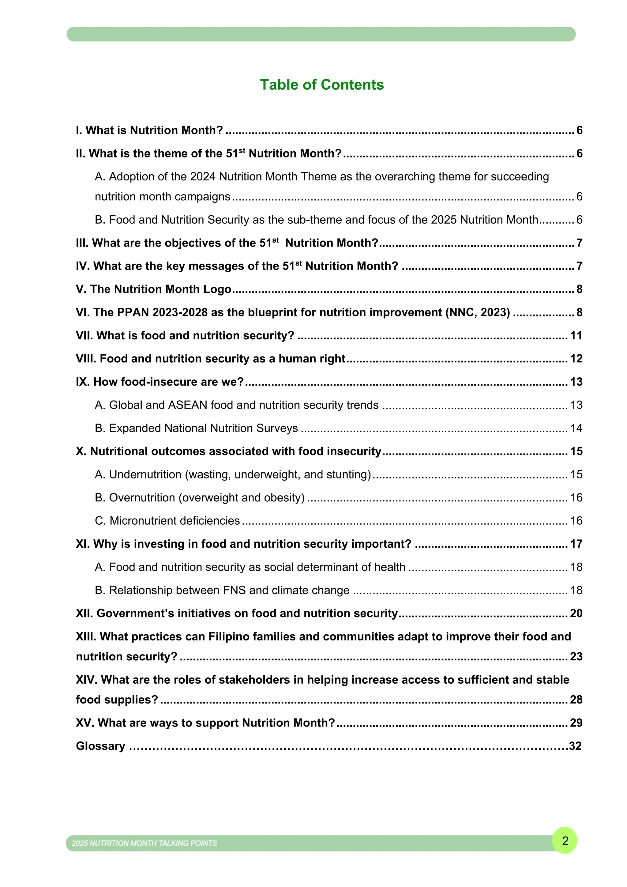 The 2025 Nutrition Month Talking Points. | PDF