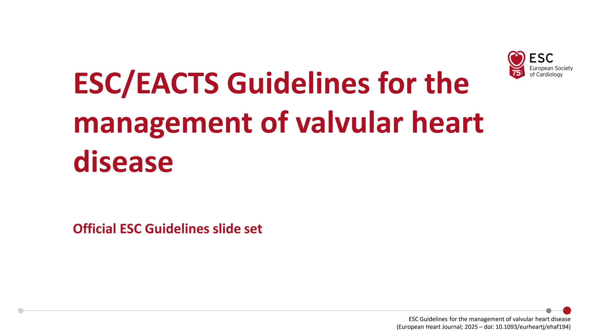 ESC Guidelines management of valvular heart disease 2025 Mitral Aortic ...