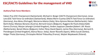 ESC Guidelines management of valvular heart disease 2025 Mitral Aortic ...