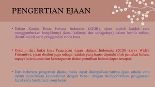 Ejaan Bahasa Indonesia yang Baik dan Benar | PPT