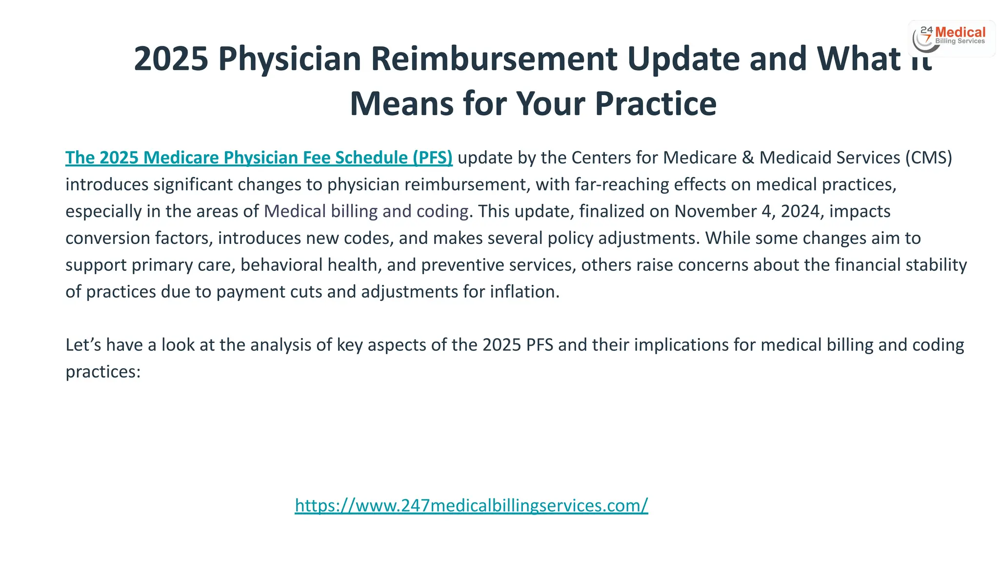 2025 Physician Reimbursement Update and What It Means for Your Practice ...