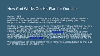How God Works Out His Plan for Our Life. | PPTX