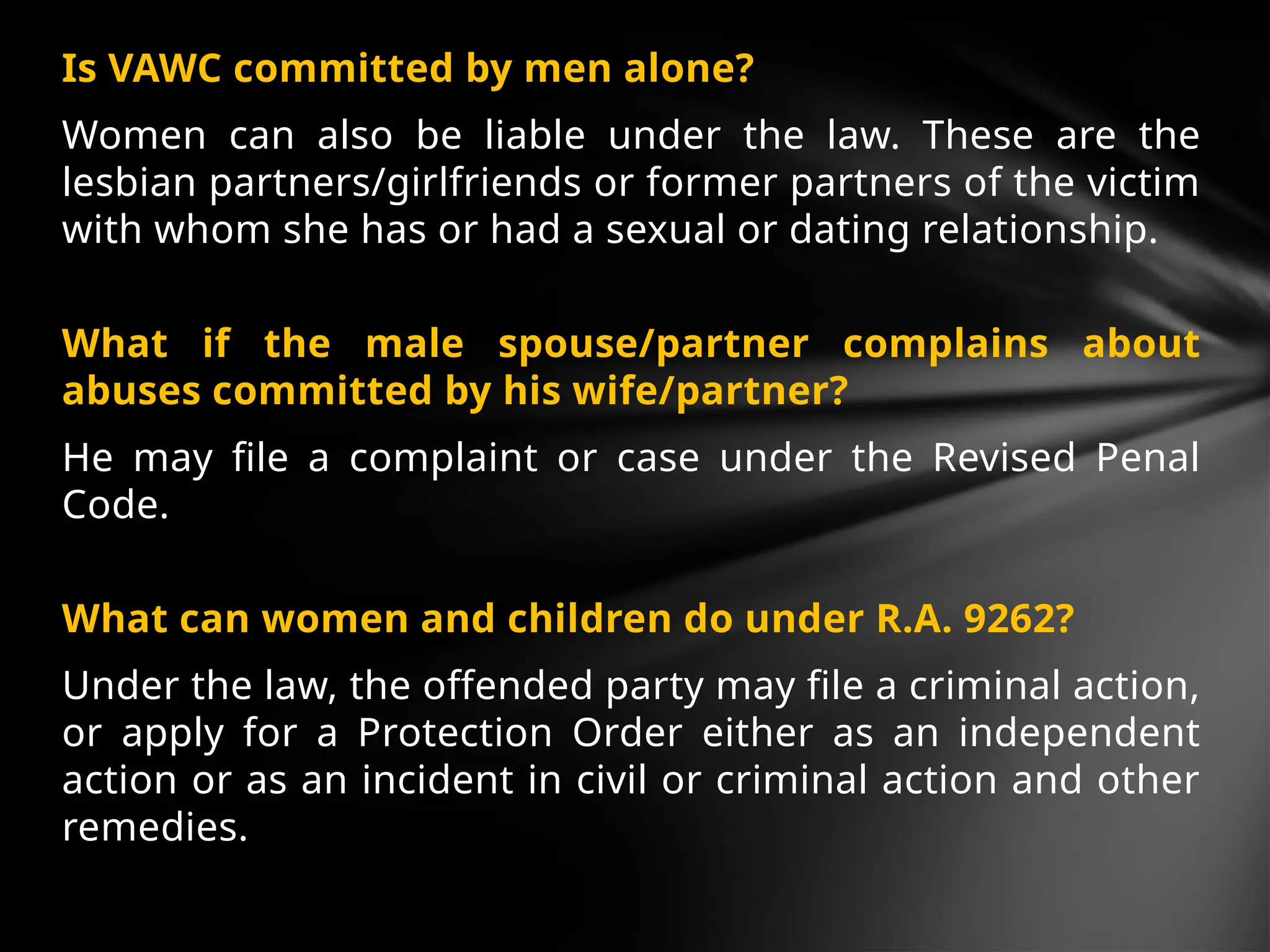 RA No. 9262 or the Anti VAWC Law_In a Nutshell | PPTX