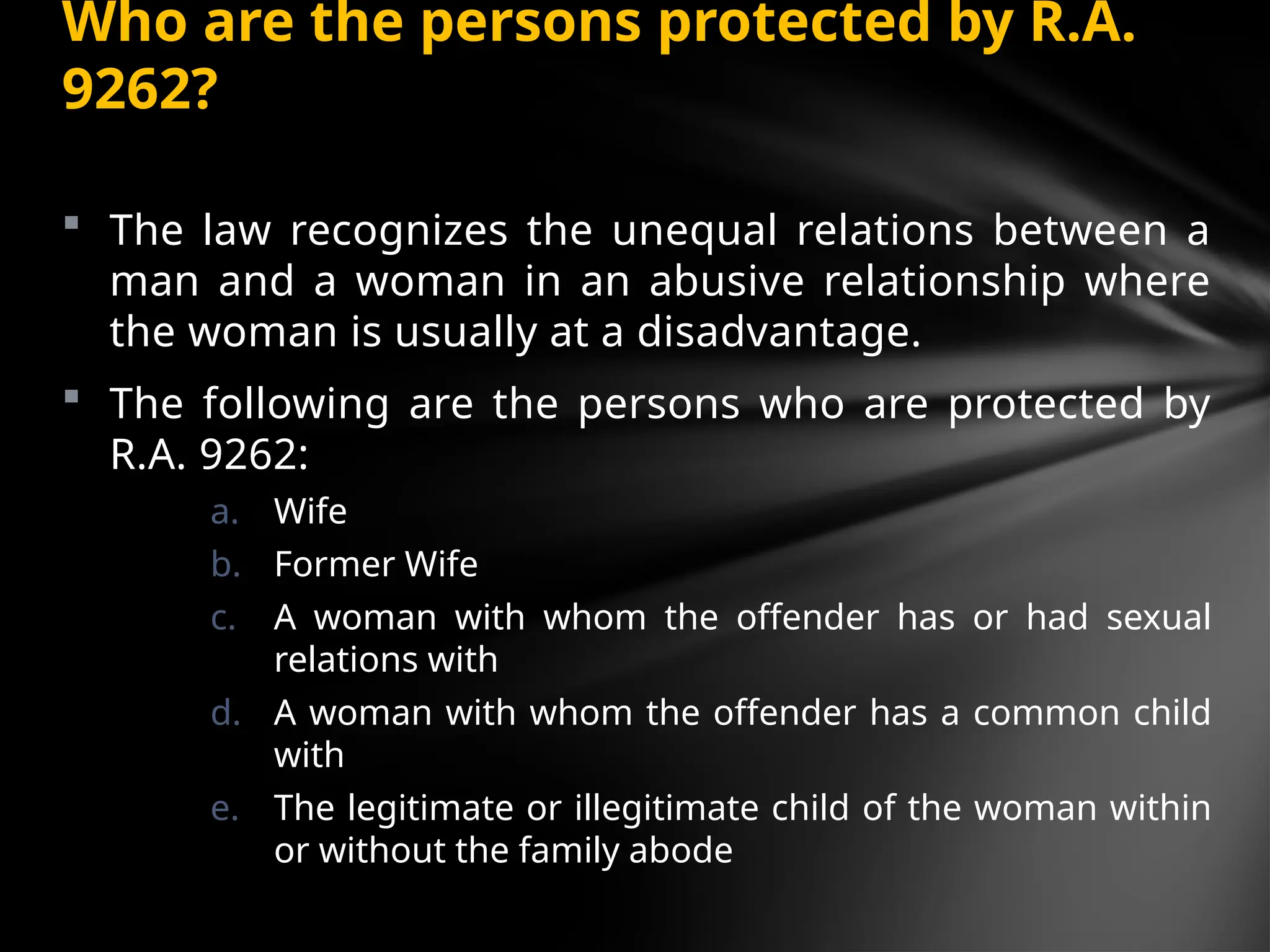 RA No. 9262 or the Anti VAWC Law_In a Nutshell | PPTX