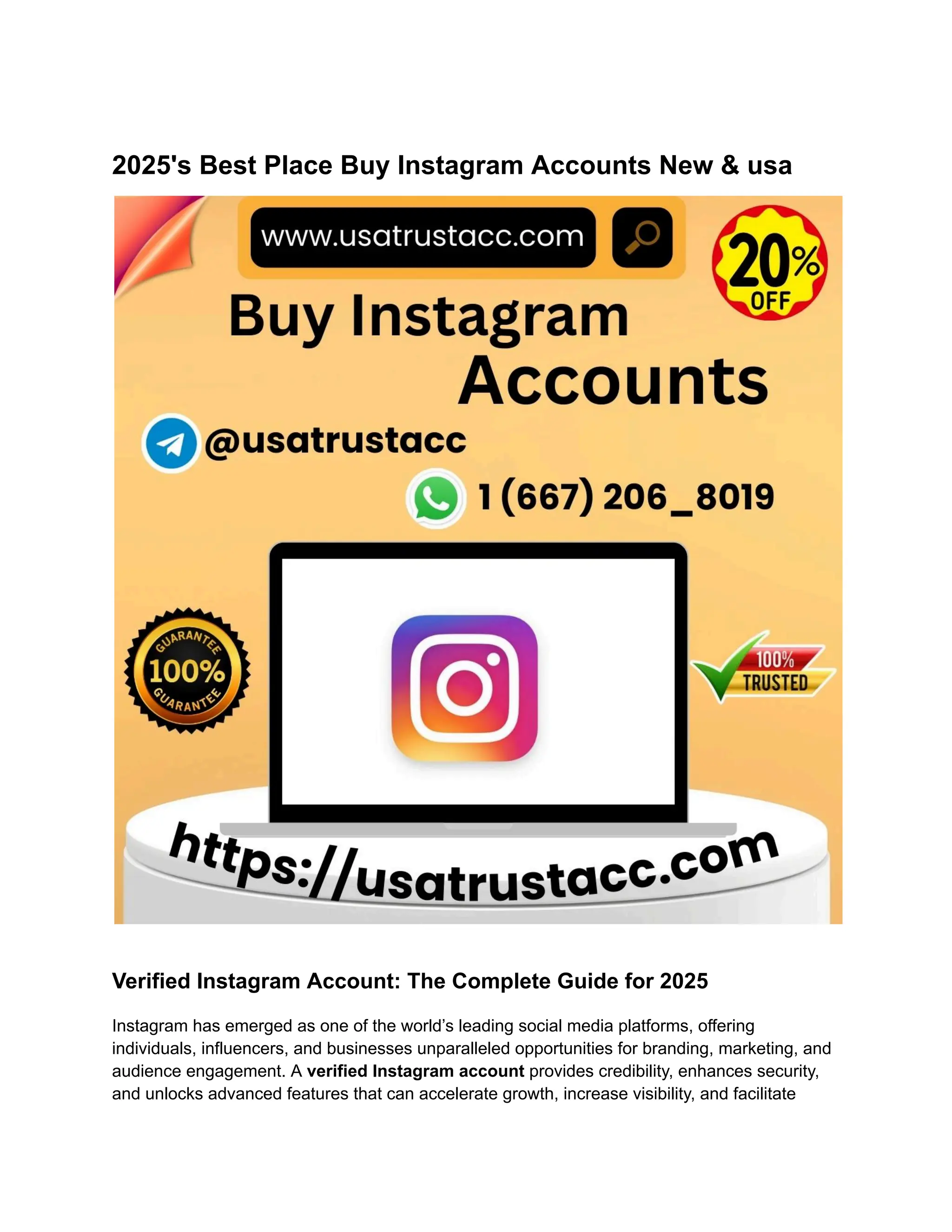 2025's Best Place Buy Instagram Accounts New & USA.pdf