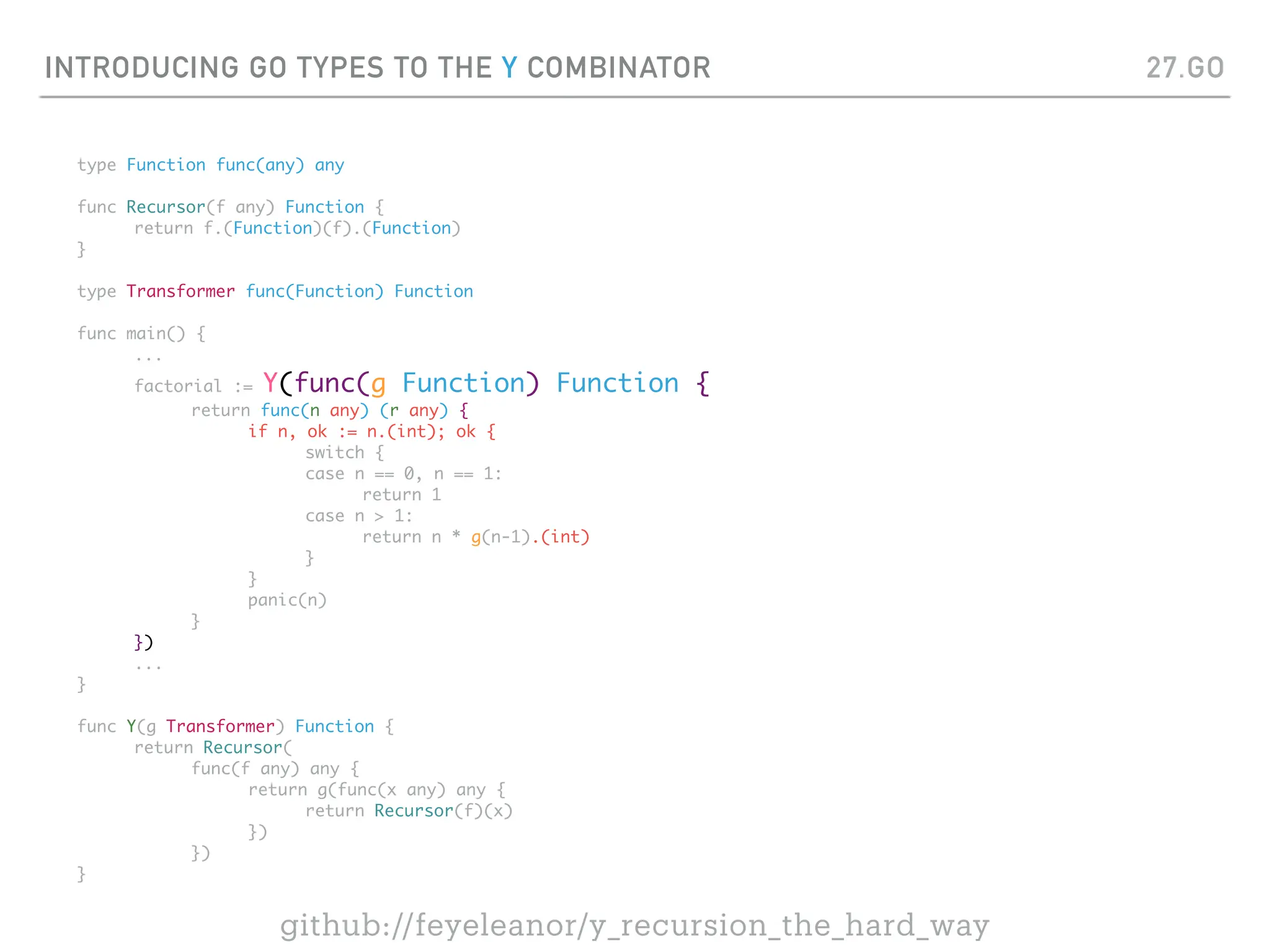 The Y Combinator, a Lightning Talk from GoLab 2025 | PDF