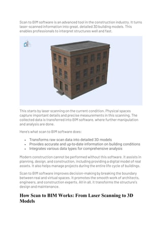 2025 Top Scan to BIM Software: Key Benefits & Trends | PDF