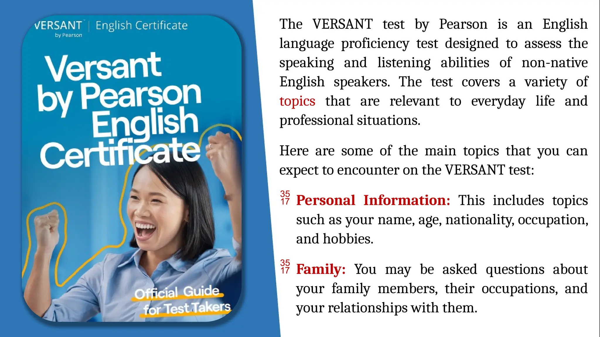 Structure of the English test Versant.pptx