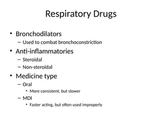 Pharmacology of common Respiratory Drugs.pptx