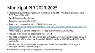 Municipal Program Implementation Review (PIR) 2023-2025 and 2026 Action ...