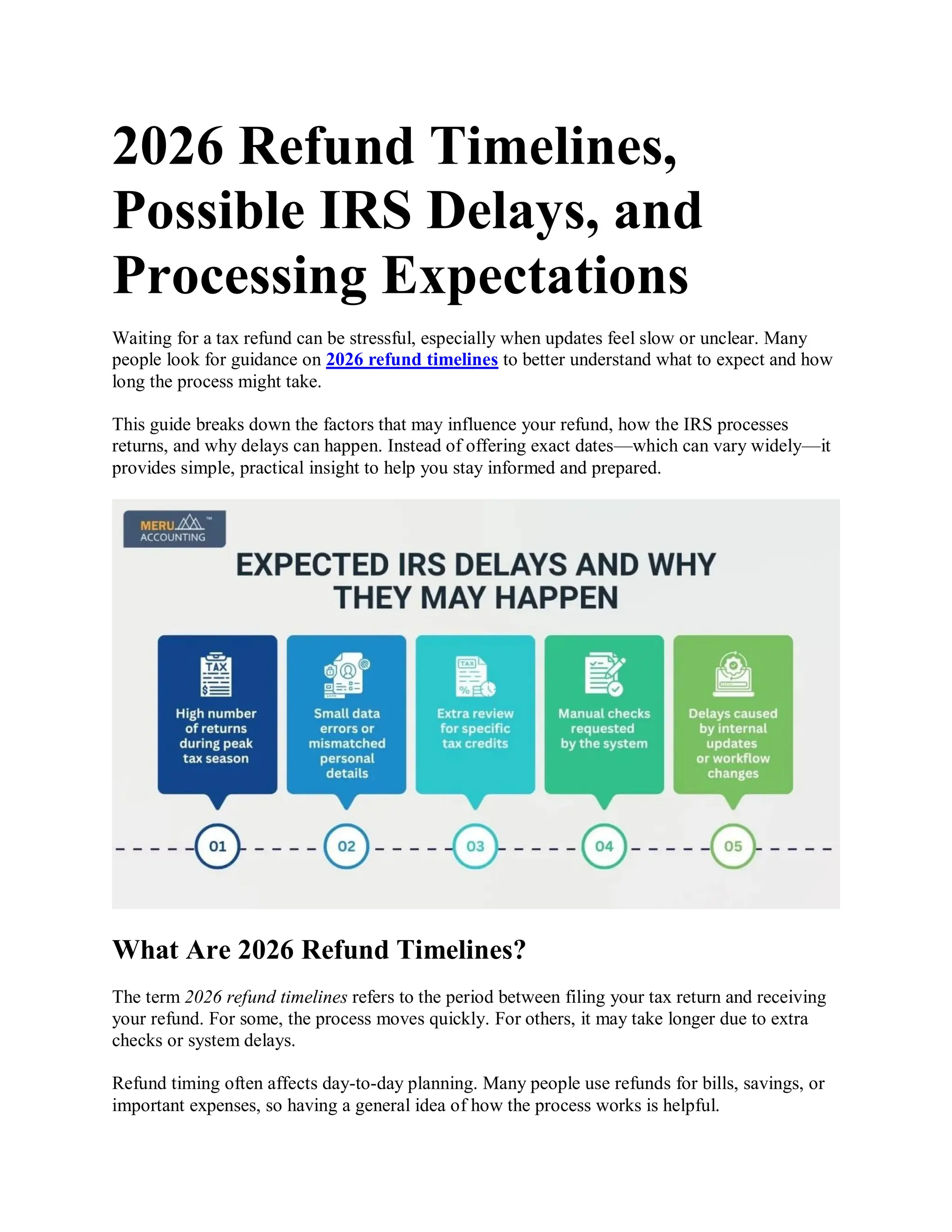 2026 Refund Timelines With Meru Accounting.pdf