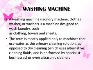 S3 Individual Presentation - Washing Machine | PPTX