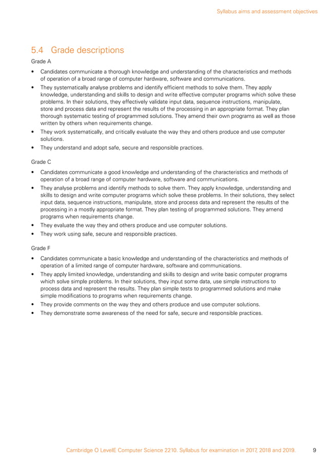 Cambridge O-Level Computer Science-2210 | PDF | Computing | Technology ...