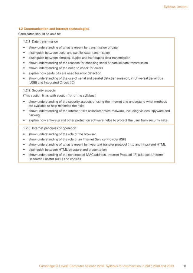 Cambridge O-Level Computer Science-2210 | PDF | Computing | Technology & Computing