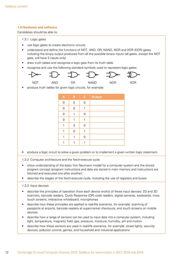 Cambridge O-Level Computer Science-2210 | PDF | Computing | Technology & Computing