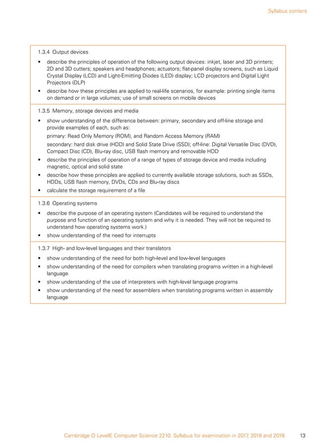 Cambridge O-Level Computer Science-2210 | PDF | Computing | Technology ...