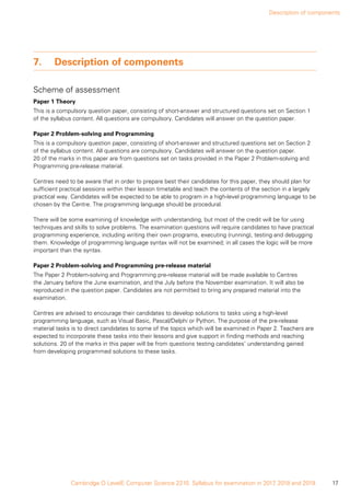 Cambridge O-Level Computer Science-2210 | PDF