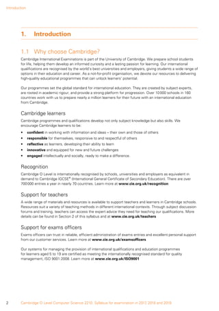 Cambridge O-Level Computer Science-2210 | PDF