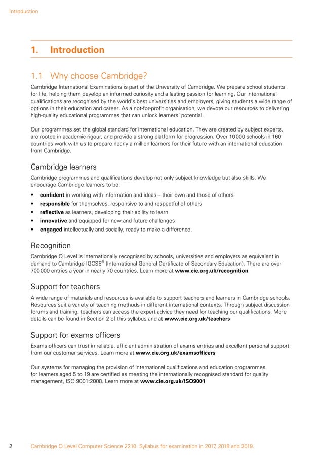 Cambridge O-Level Computer Science-2210 | PDF | Computing | Technology ...