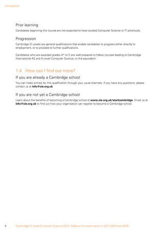 Cambridge O-Level Computer Science-2210 | PDF
