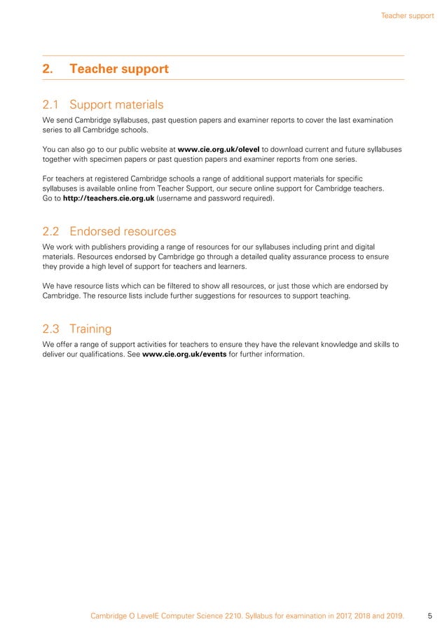 Cambridge O-Level Computer Science-2210 | PDF | Computing | Technology & Computing