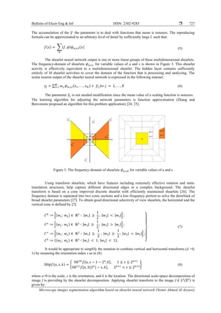 Microscopy images segmentation algorithm based on shearlet neural network | PDF