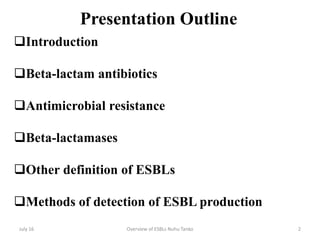 LECTURES SERIES ESBLs | PPTX