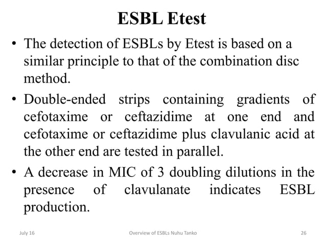 LECTURES SERIES ESBLs | PPTX