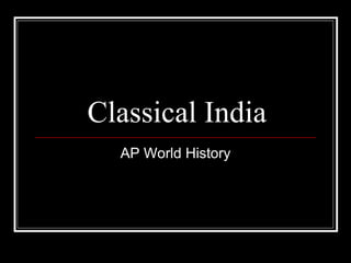 Classical India | PPT