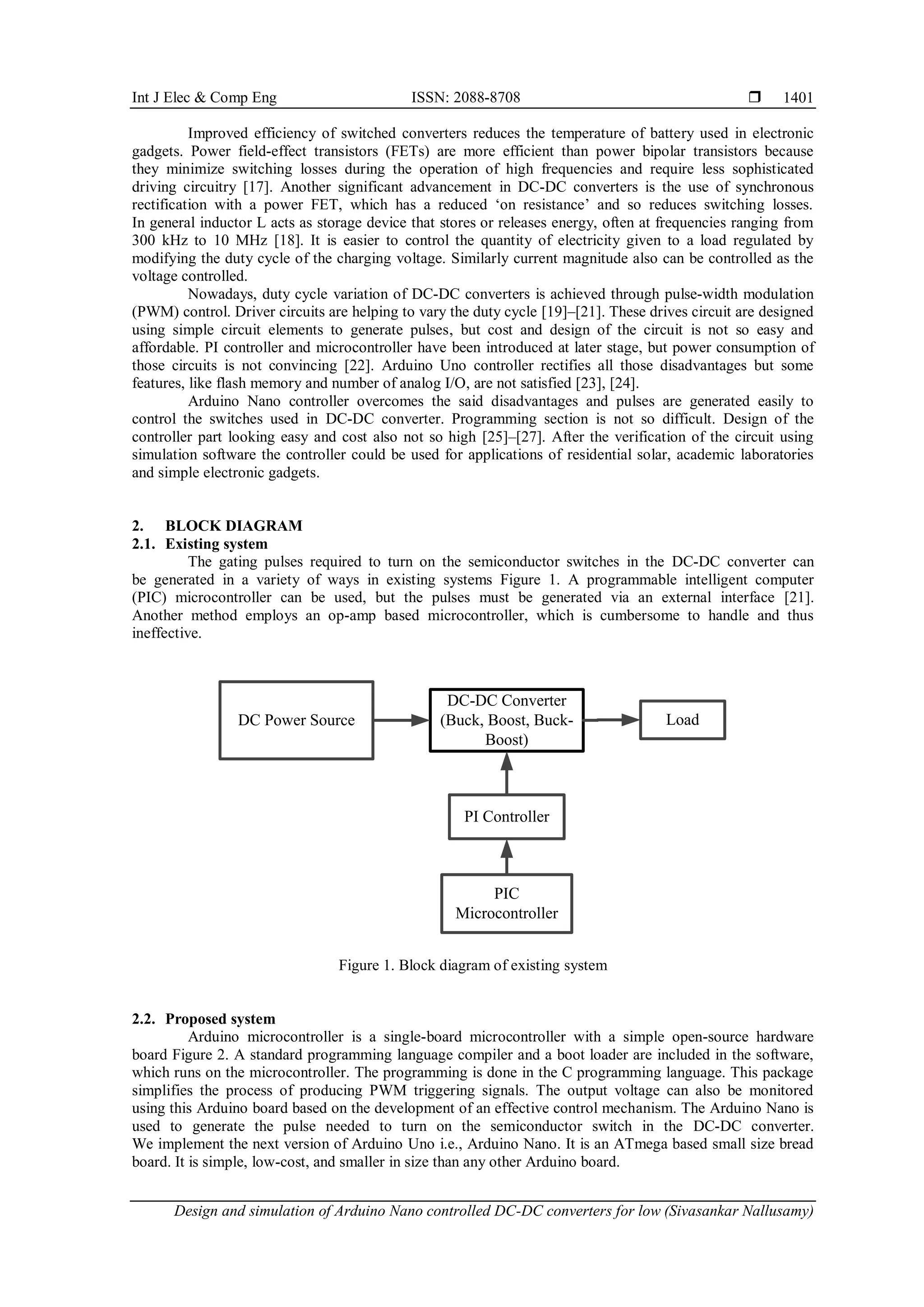 Design And Simulation Of Arduino Nano Controlled Dc Dc Converters For Low And Medium Power 9366