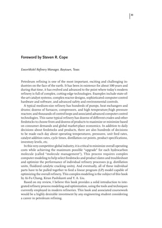 Refinery Engineering Integrated Process Modeling And Optimization Aifu ...