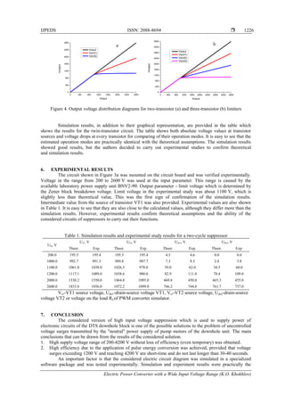 Electric Power Converter with a Wide Input Voltage Range | PDF
