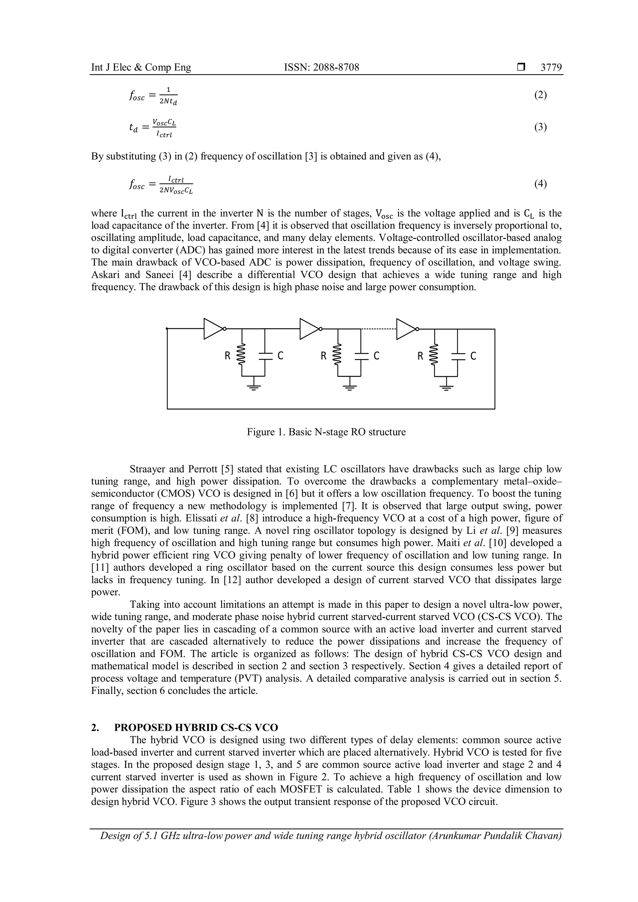 Design of 5.1 GHz ultra-low power and wide tuning range hybrid oscillator | PDF