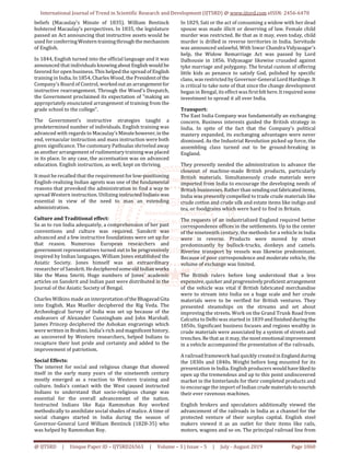 A Study Social and Economical Impact of British Rule in India | PDF