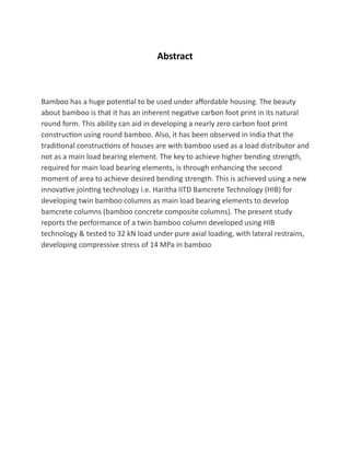 civil prototyping final Project Report Bamboo | PDF