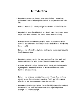 civil prototyping final Project Report Bamboo | PDF