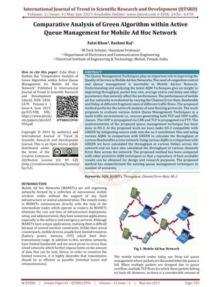 Comparative Analysis of Green Algorithm within Active Queue Management for Mobile Ad Hoc Network ...