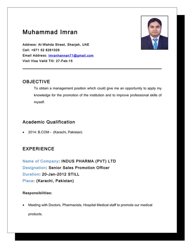 Muhammad Imran Resume | DOC