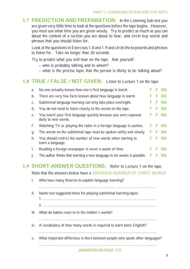 202 Useful Exercises for IELTS | PDF | Standardized Testing ...