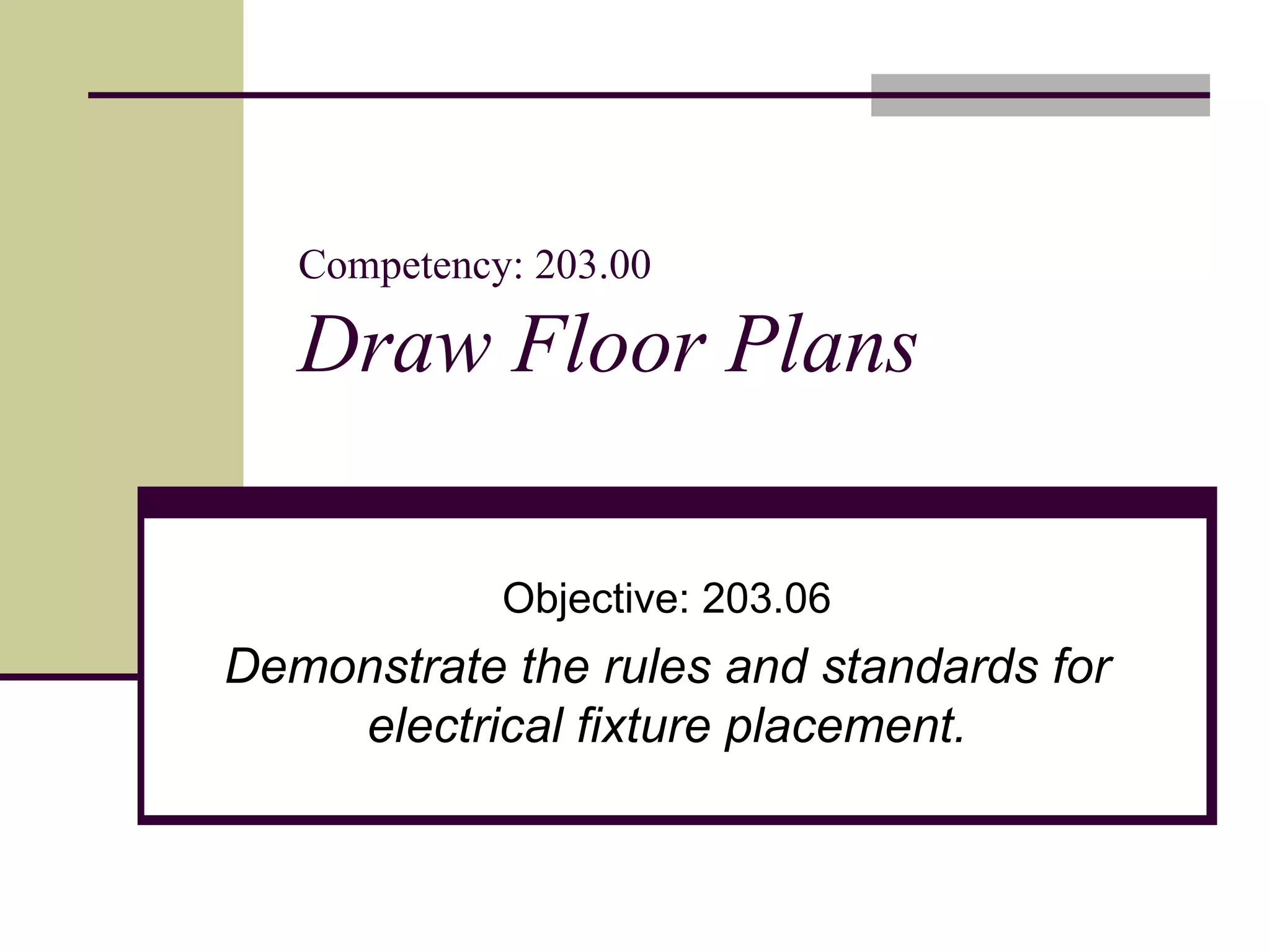 203.06 electrical fixture placement | PPT