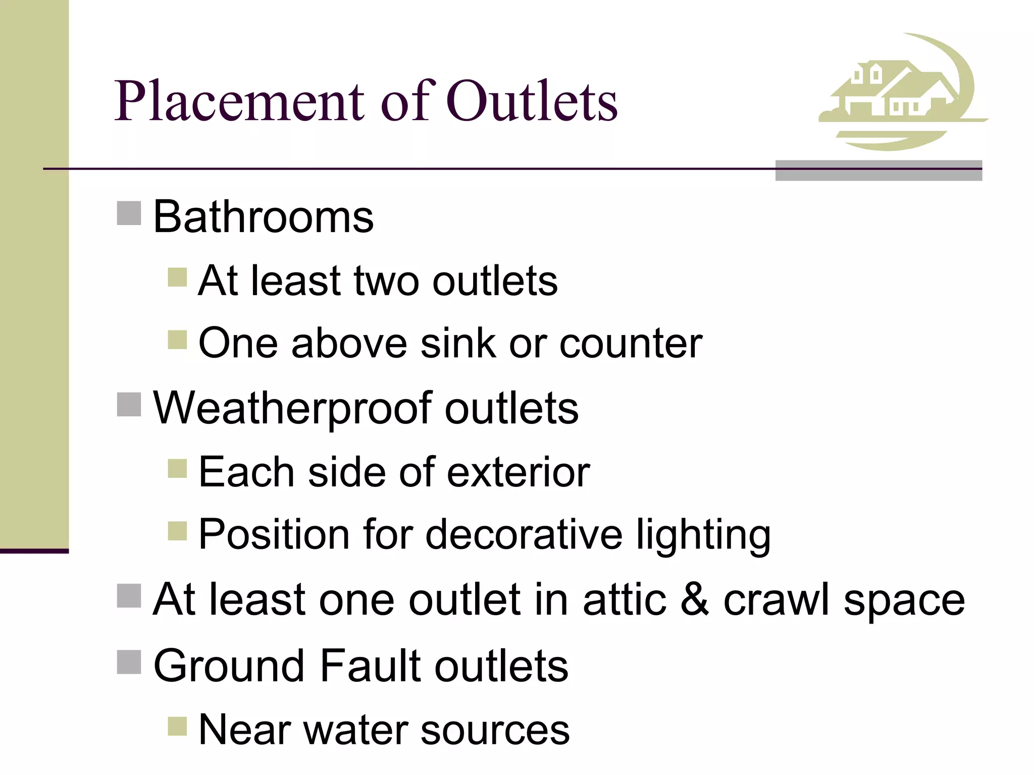 203.06 electrical fixture placement | PPT