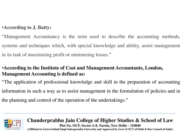 Management Accounting | PPT