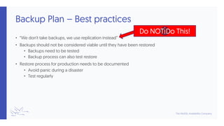 Training Slides: 203 - Backup & Recovery | PDF
