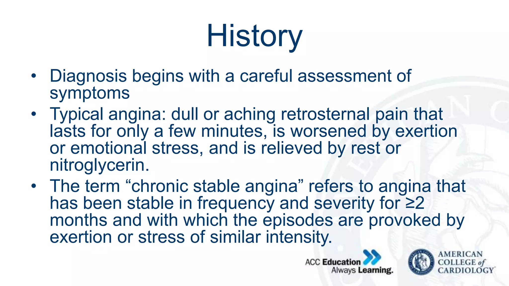 203 - Evaluation and Classification of Chest Pain and Other Equivalents ...