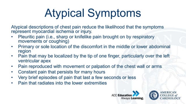 203 - Evaluation and Classification of Chest Pain and Other Equivalents ...