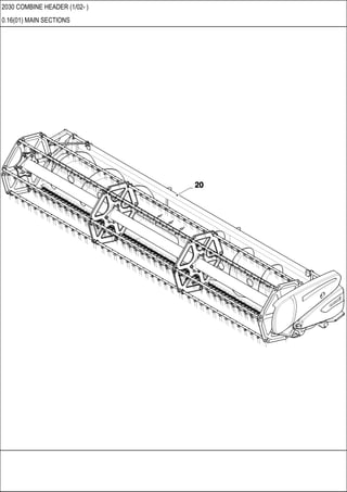 CASE 2030 Combine header parts catalog | PDF
