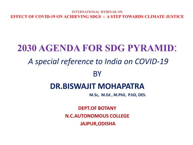2030 AGENDA FOR SDG PYRAMID | PPTX | Medical Health