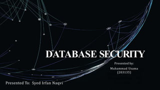 203135 Muhammad Usama.pptx | Databases | Computer Software and Applications